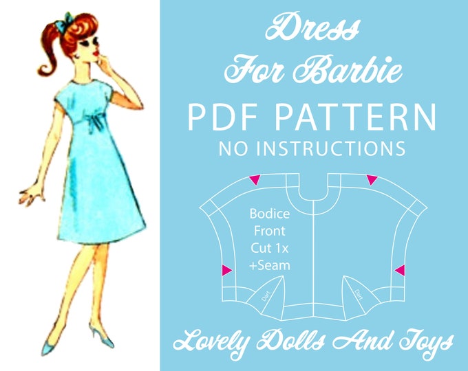 Sewing Pattern Fashion Doll Clothes Pattern Barbie Size Doll - Etsy