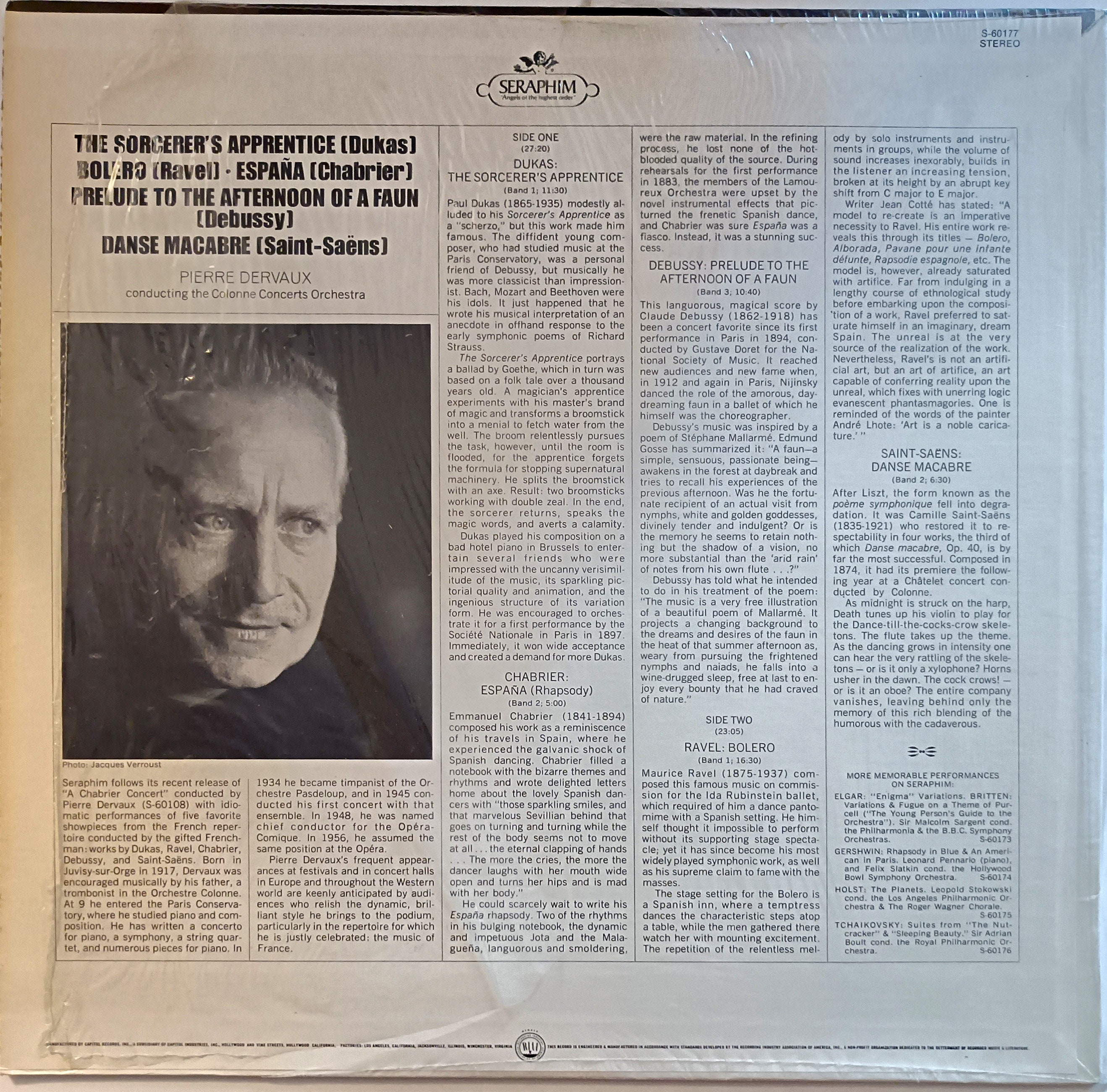 Pierre Dervaux Conducting the Colonne Concerts Orchestra LP - Etsy