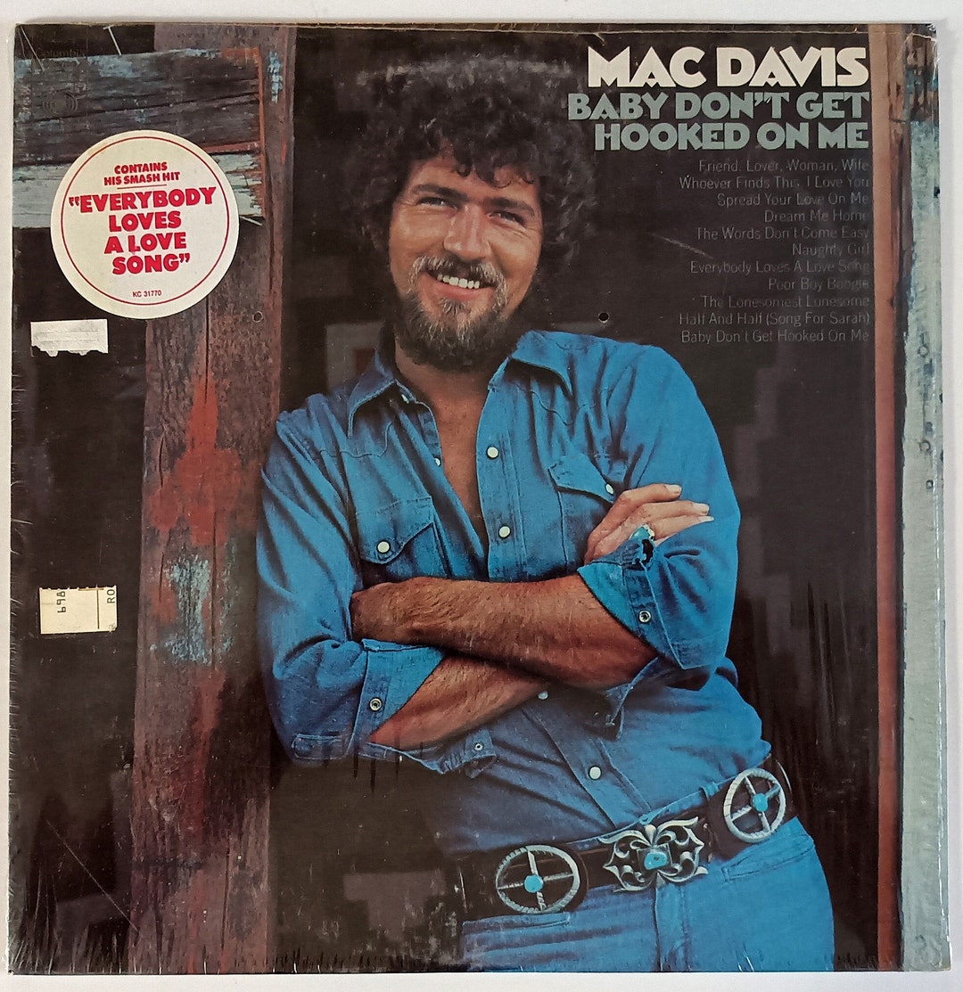 Mac Davis Baby Don't Get Hooked on Me LP Record - Etsy