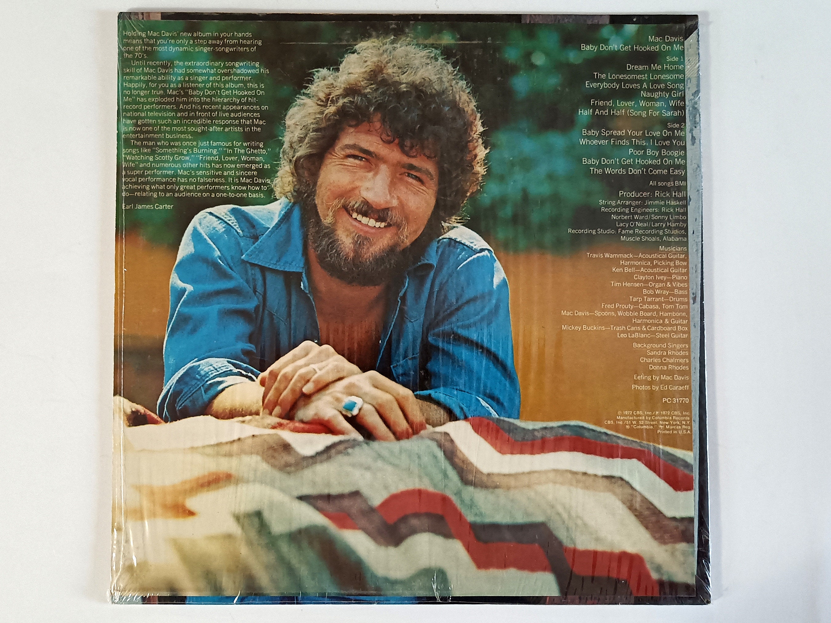 Mac Davis Baby Don't Get Hooked on Me LP Record - Etsy