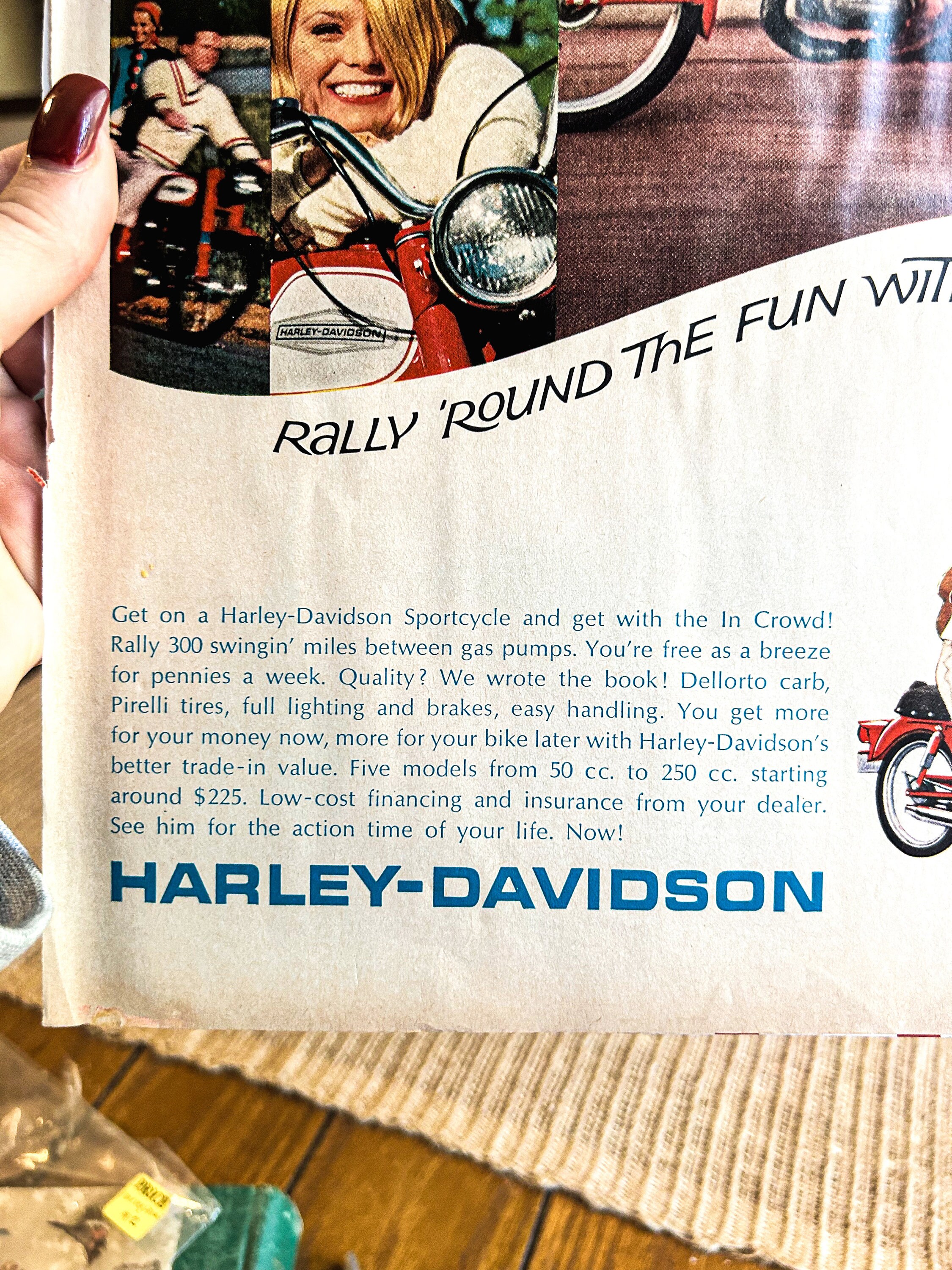 Vintage Harley Davidson Magazine Ad - Etsy