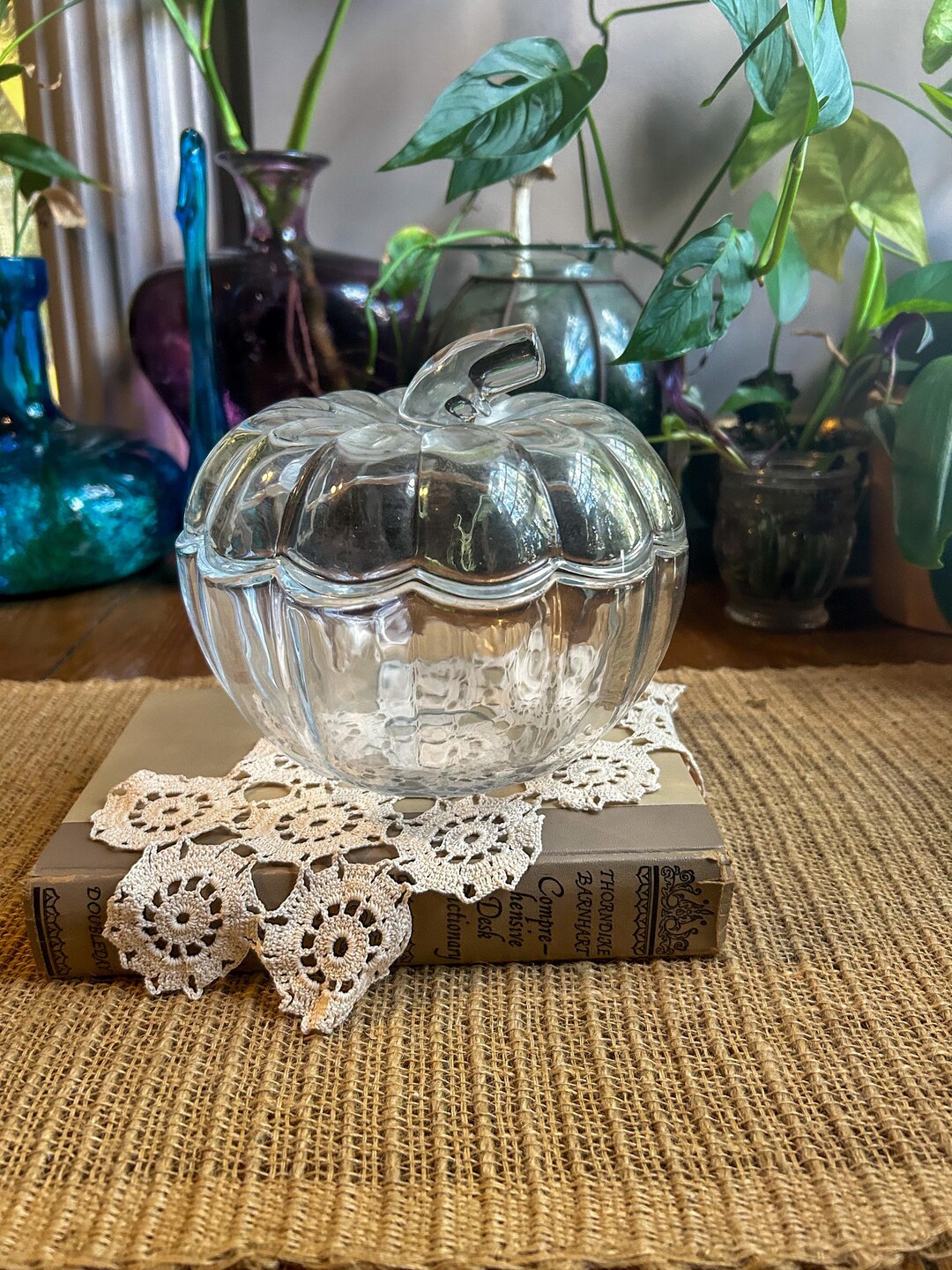 Glass Candy Dish Pumpkin - Etsy