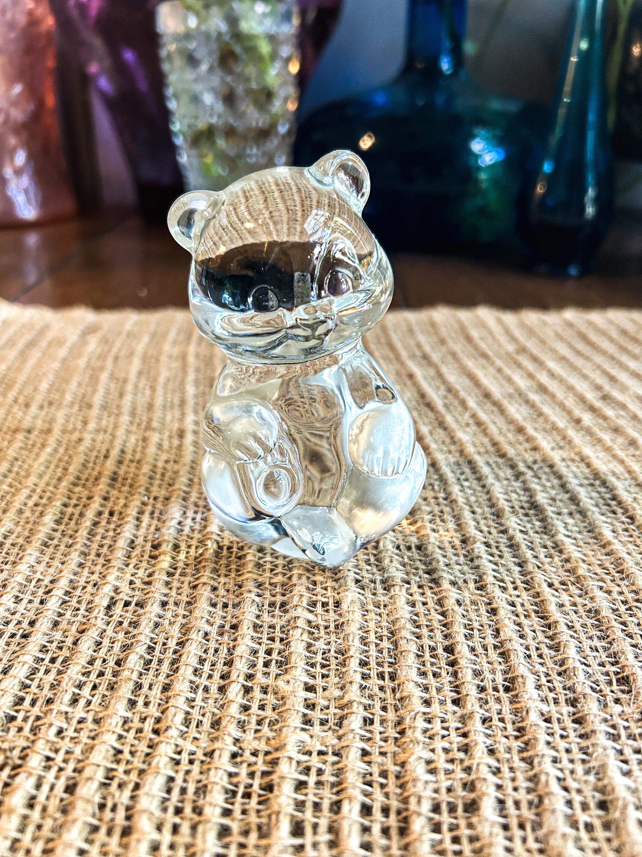 Vintage Fenton Glass Bear Paperweight Figurine - Etsy