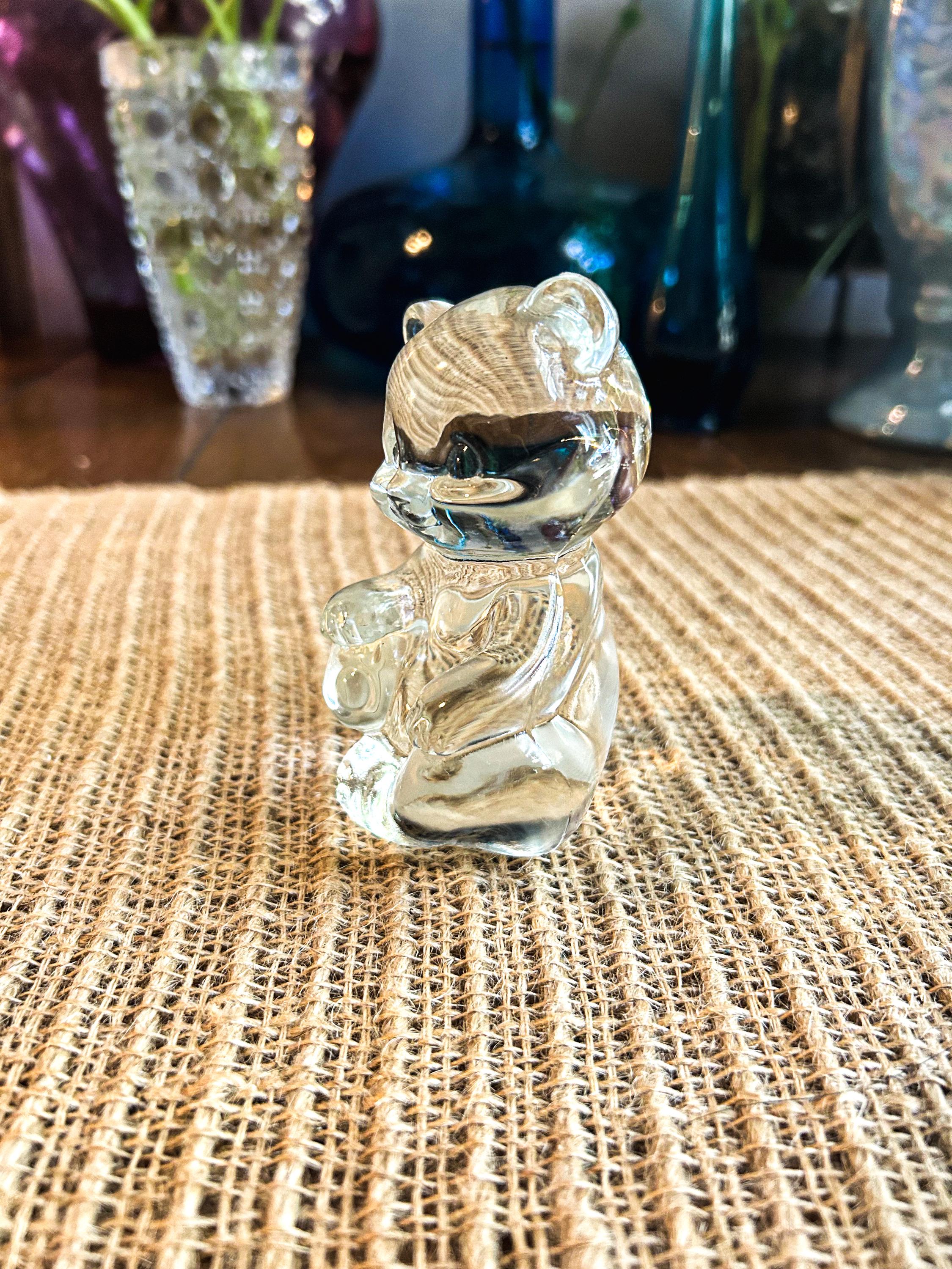Vintage Fenton Glass Bear Paperweight Figurine - Etsy
