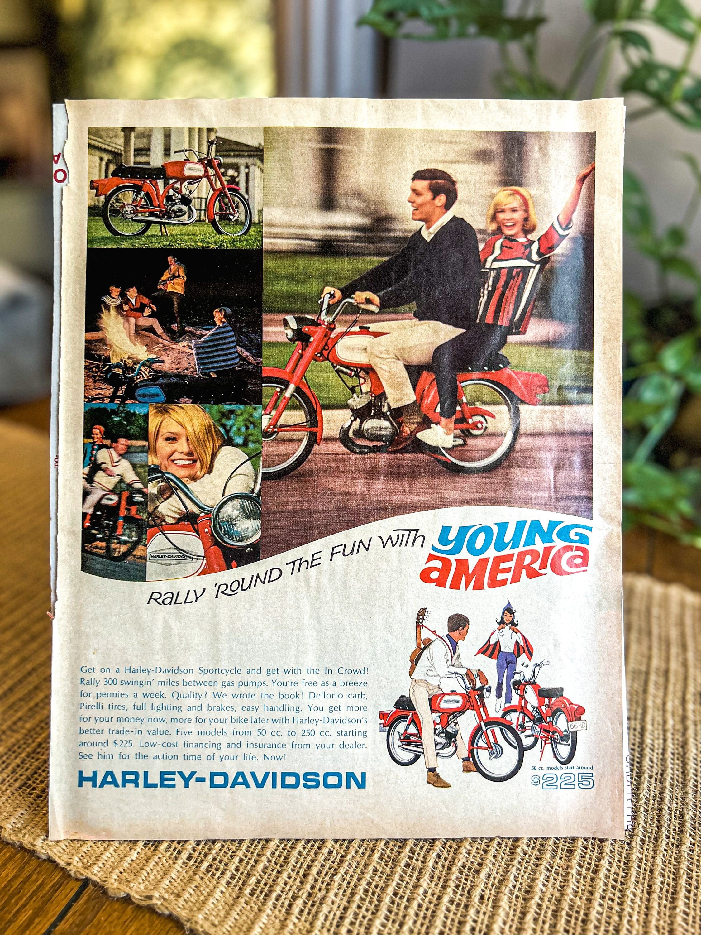 Vintage Harley Davidson Magazine Ad - Etsy