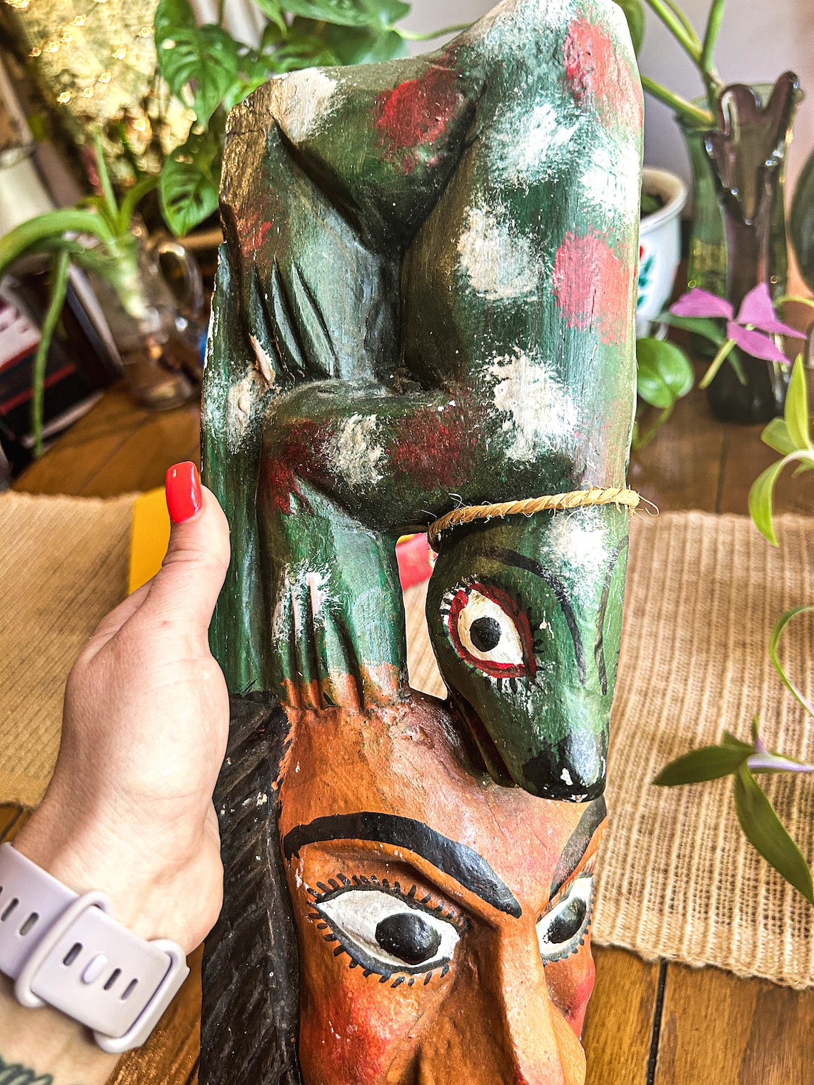 Vintage Handmade Mexican Folk Art Mask - Etsy
