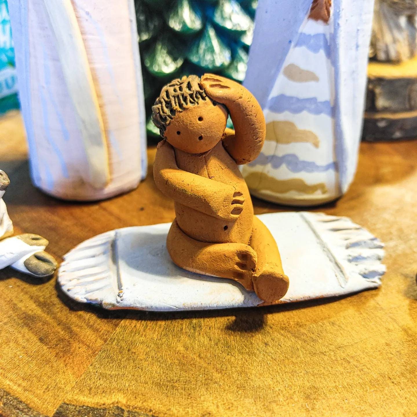 Handmade Clay Nativity Scene - Etsy