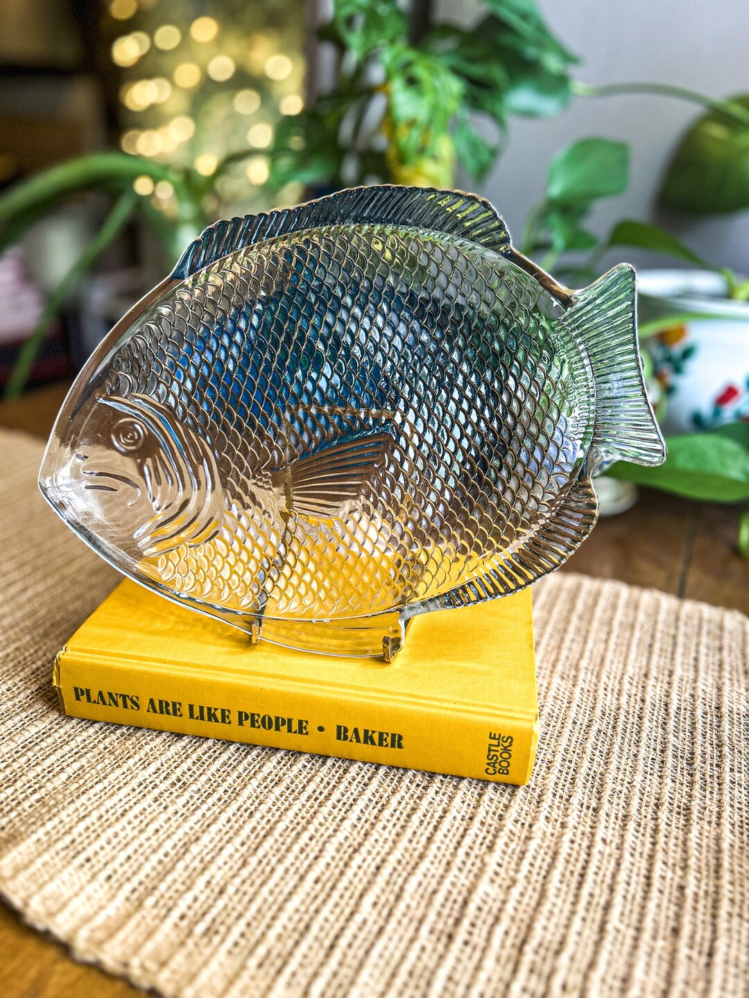 Vintage Anchor and Hocking Glass Fish Platter - Etsy