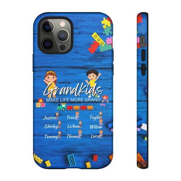 Phone Case With Grandkids Names On - Etsy