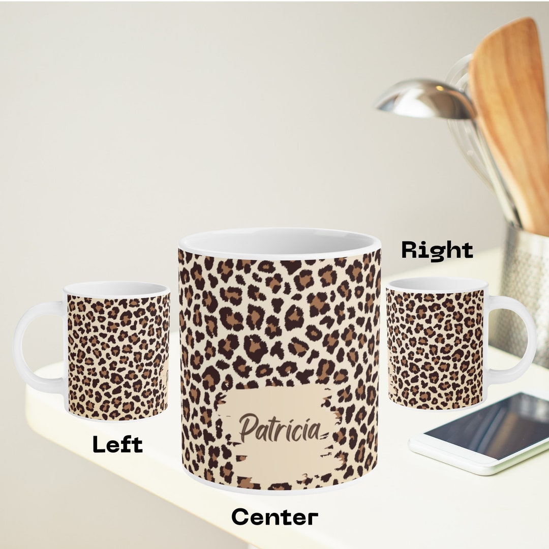 Personalized Leopard Print Coffee Cup, 11oz, 15oz or 20oz Mug ...