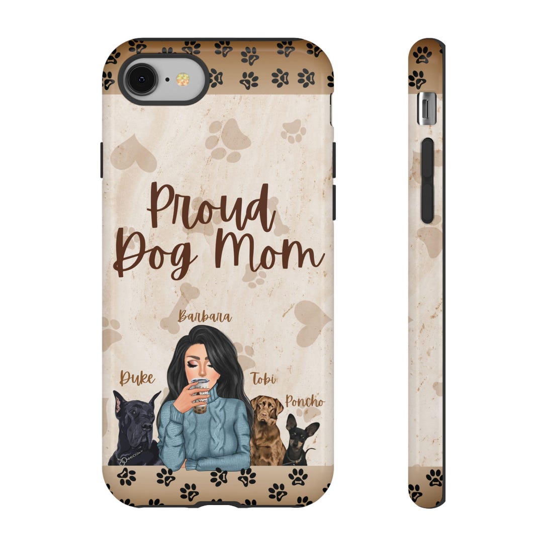 Personalized Dog Mom Phone Case: Custom Pet Design, Protective Cover - Etsy