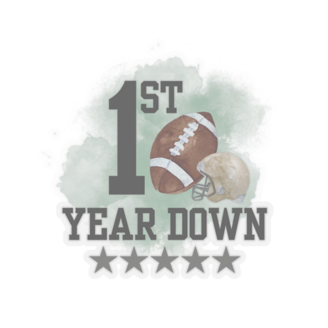 First Year Down Sticker, Birthday Theme Sticker, Party Favors, Thank ...