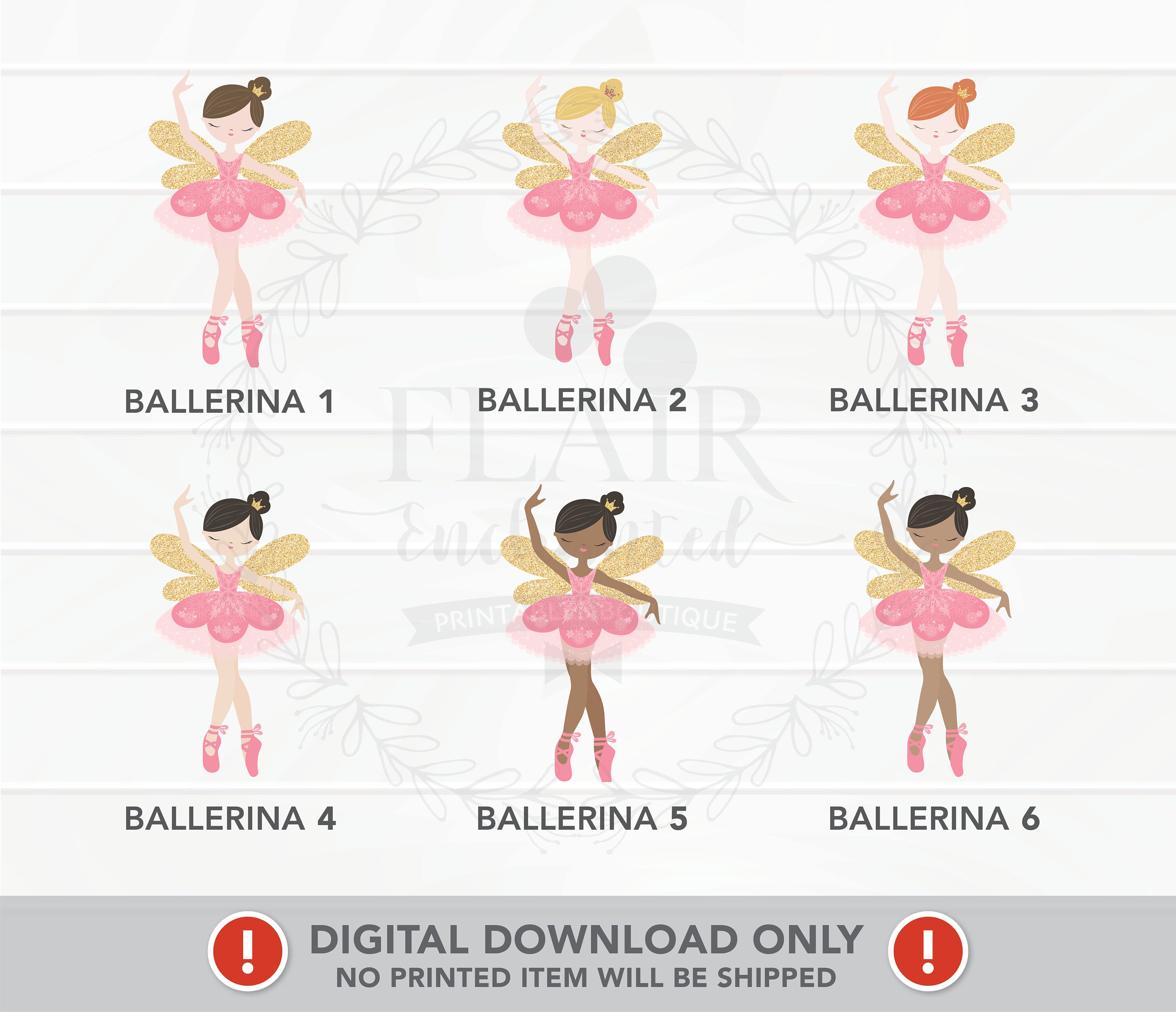 Ballerina Cake Topper PRINTABLE, Ballerina Cake Decoration, Custom Cake ...