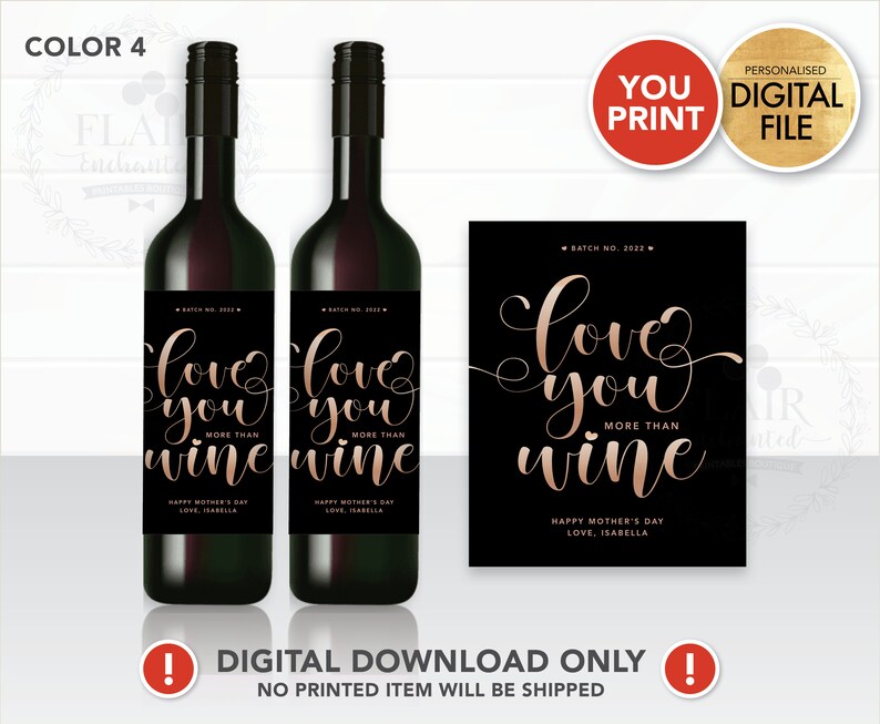 Love Personalized Wine Label PRINTABLE | Custom Wine Label, Custom Wine ...