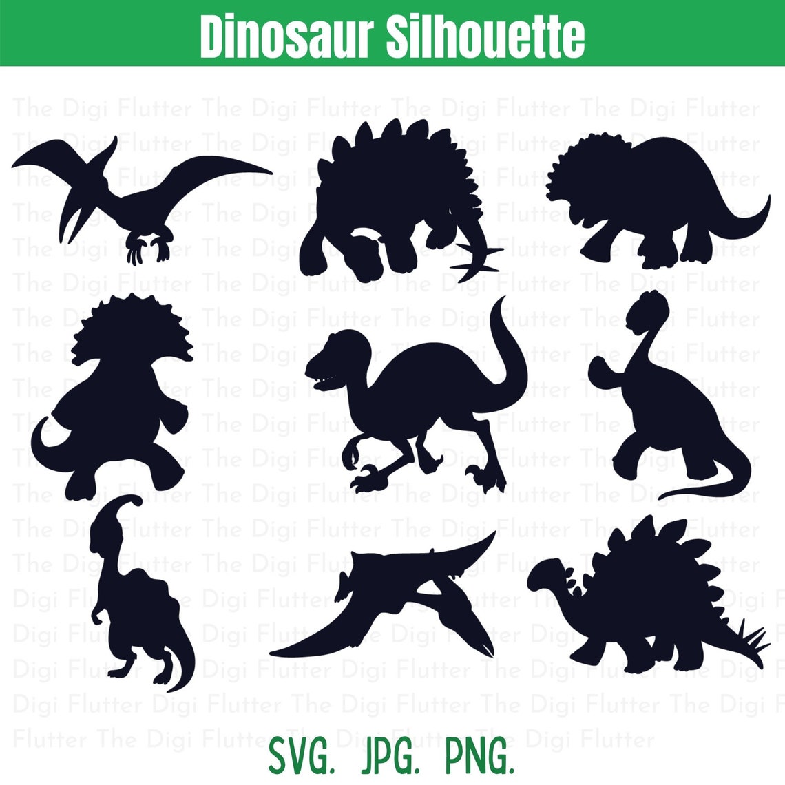 Dinosaur Clipart Dinosaur Monogram Dinosaur Prints Dinosaur - Etsy