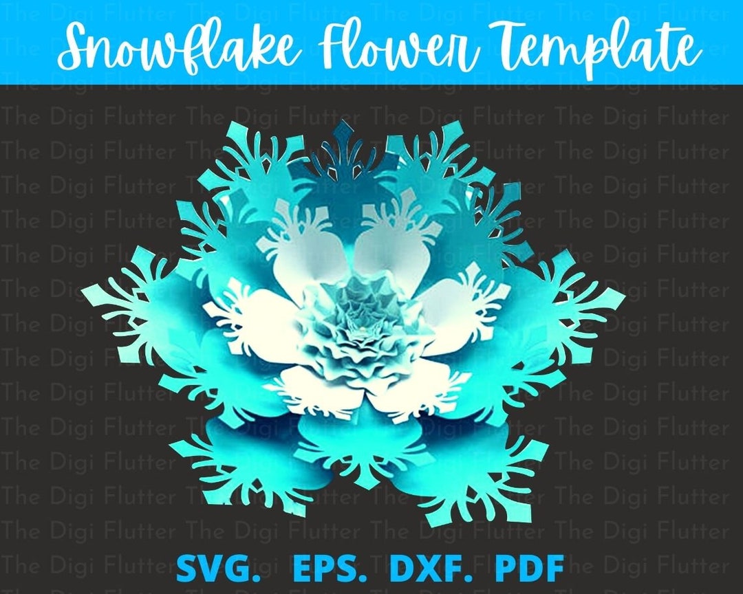 Paper Snowflake Flower (digital Download - Svg, Dxf, Eps, Pdf) - Etsy