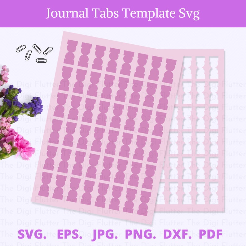Journal Tabs Template, Printable Dividers (SVG, PNG) - Etsy