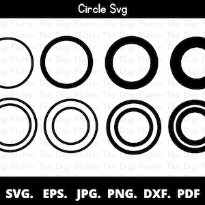 Circle Monogram Clip Art Svg, Circle Monogram Clipart, Basic Circle Png ...