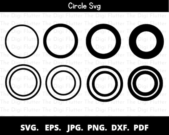 Circle Monogram Clip Art Svg Circle Monogram Clipart Basic - Etsy