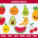 Fruits Clip Art, Fruits Png, Fruits Clipart, Kawaii Fruits Png, Kawaii ...