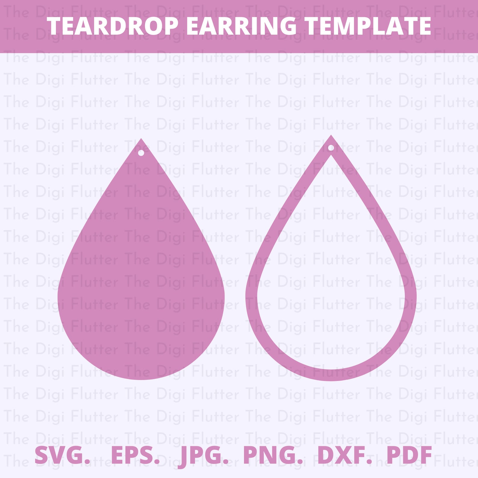 Teardrop Earring Svg, Teardrop Earring Template Svg, Earring Template ...
