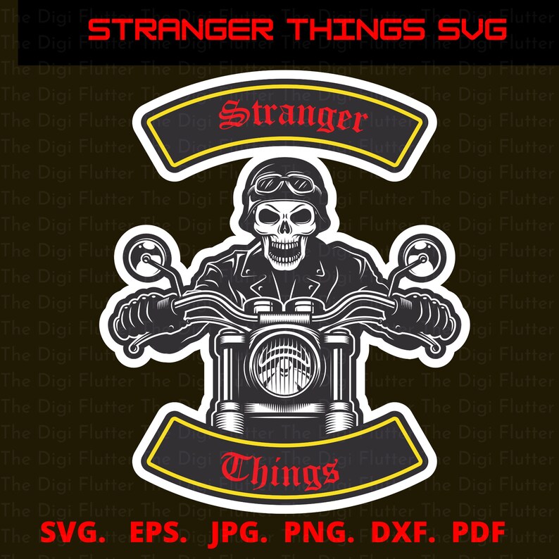 Stranger Things Motorcycle SVG, PNG, Cricut, Shirt Design (digital ...