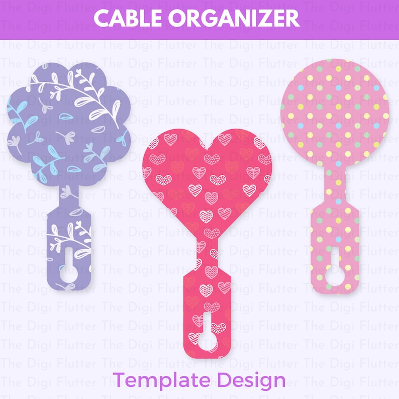Cable Organizer Template, Cord Keeper Template, Cord Keeper Svg, Cord ...