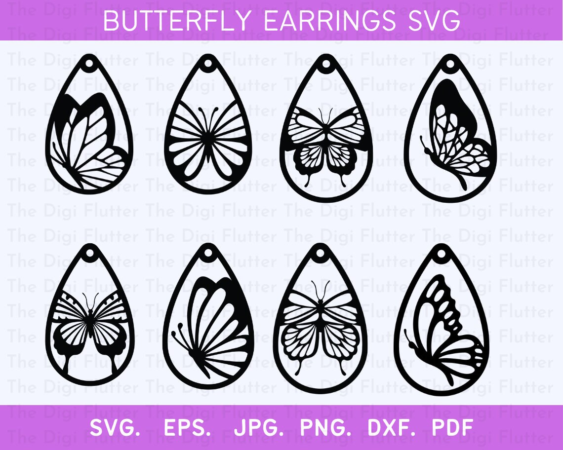 Teardrop Template Svg Teardrop Template Cricut Svg Butterfly - Etsy