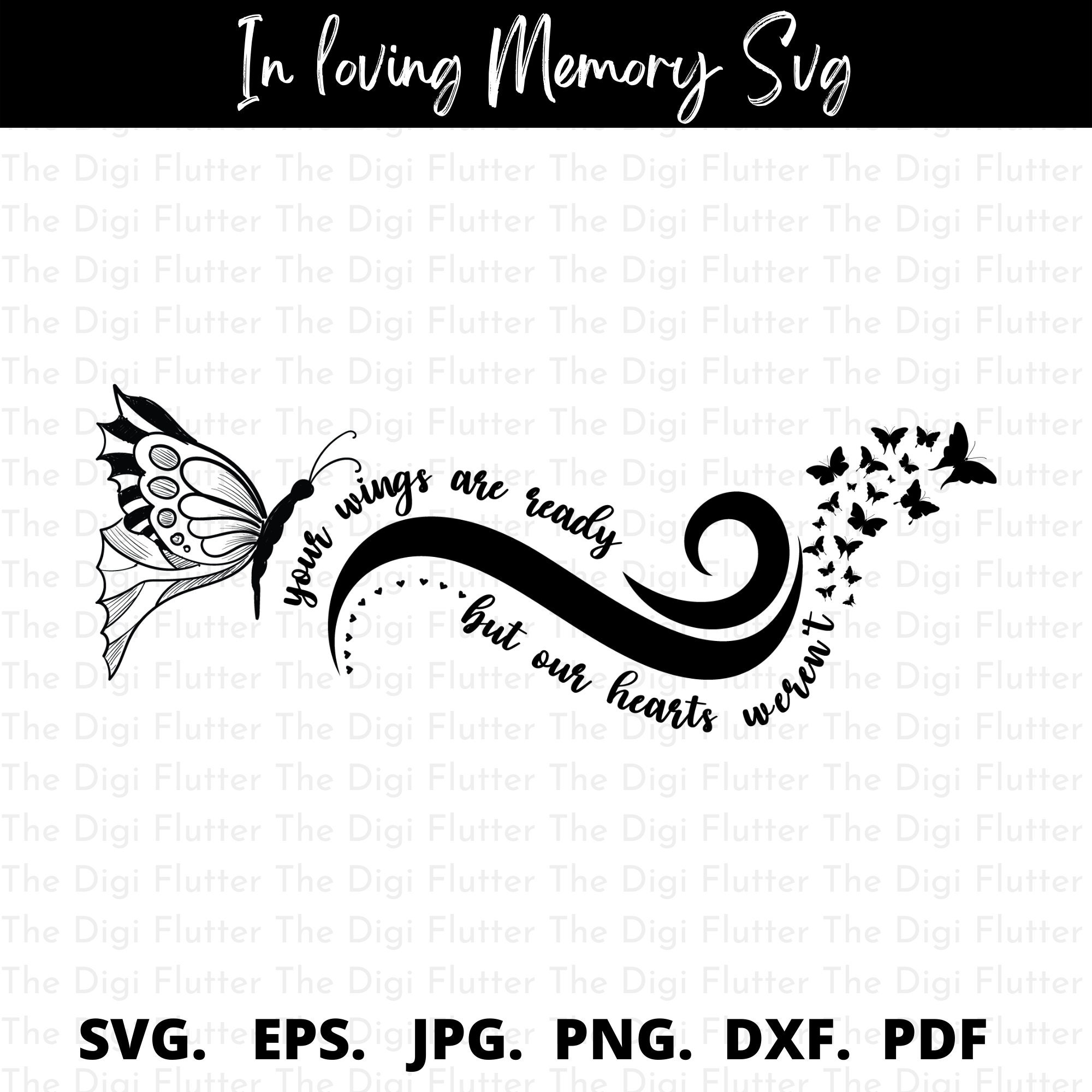In Loving Memory SVG, Butterfly Memorial, Cricut, PNG (digital Download ...