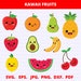 Fruits Clip Art, Fruits Png, Fruits Clipart, Kawaii Fruits Png, Kawaii ...