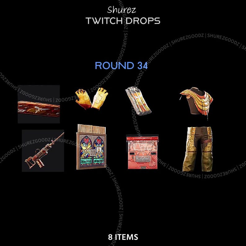 Twitch Drops 34 Round 8 Items - Etsy