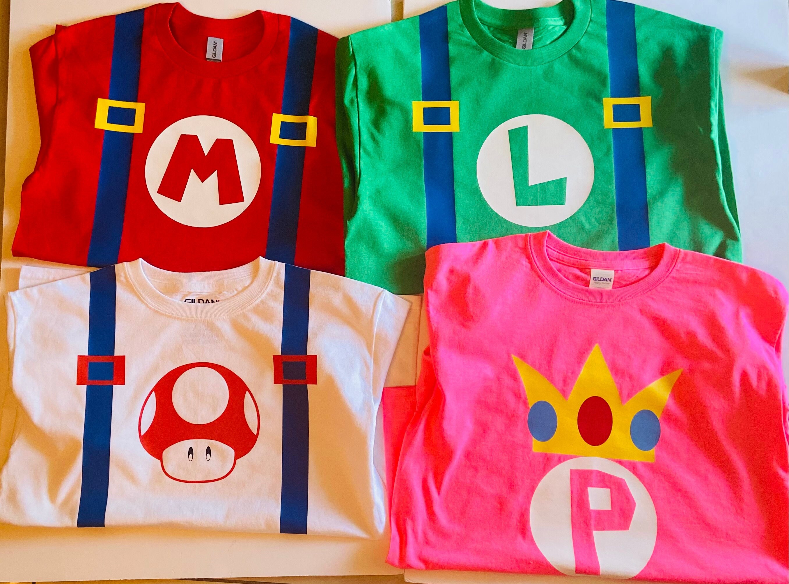 Mario Kart Inspired Custom T-shirts Luigi Toad Peach - Etsy