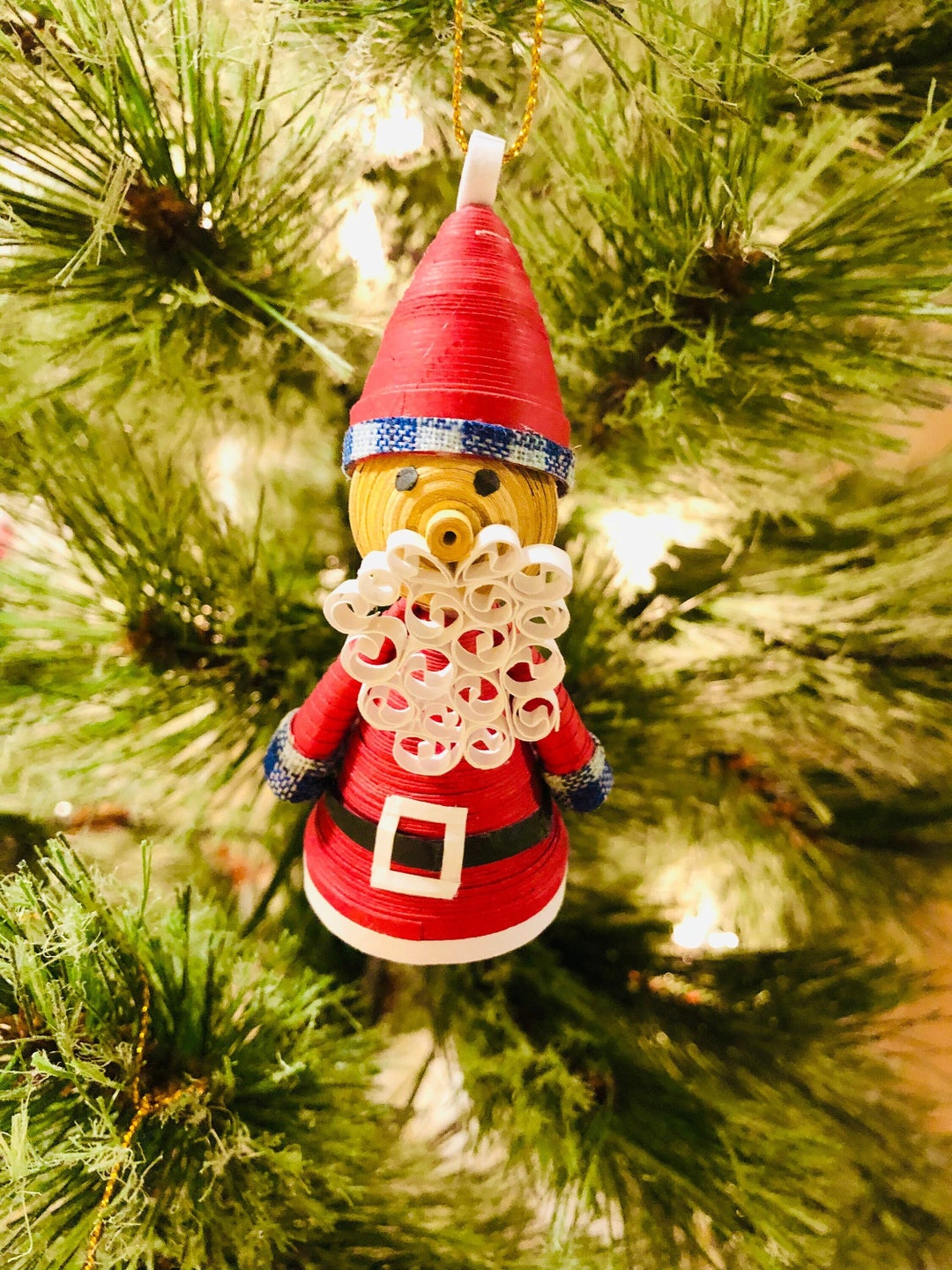 Quilled Santa Claus Christmas Tree Ornament | Filigree Santa Claus ...