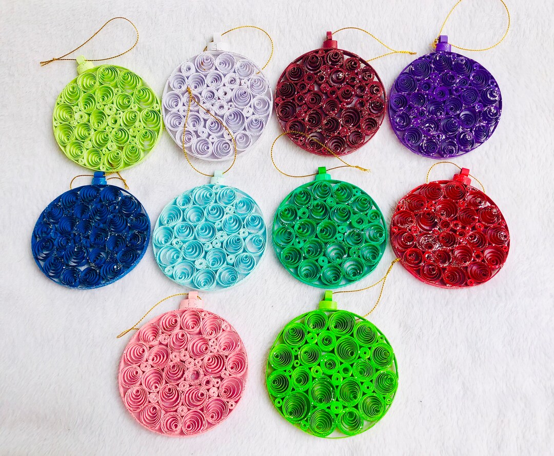 Quilled Christmas Ball Ornament | Paper Design Circle Ball | Filigree ...