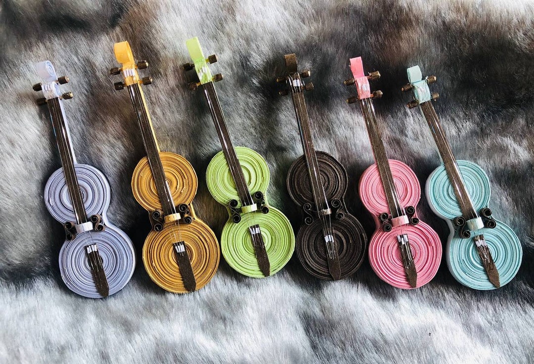 Quilled Violin Filigree Violin Paper Cello Musical Instrument 3D Art ...