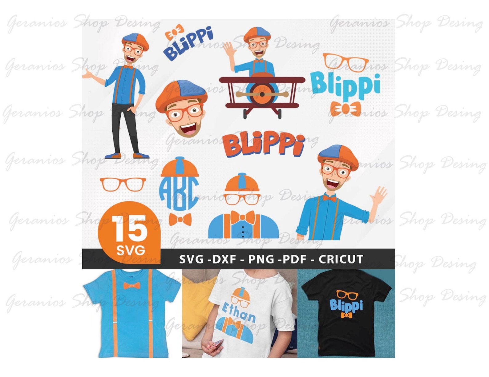 Blippi Svg Blippi Birthday Blippi Blippi Logo Blippi Bow | Etsy