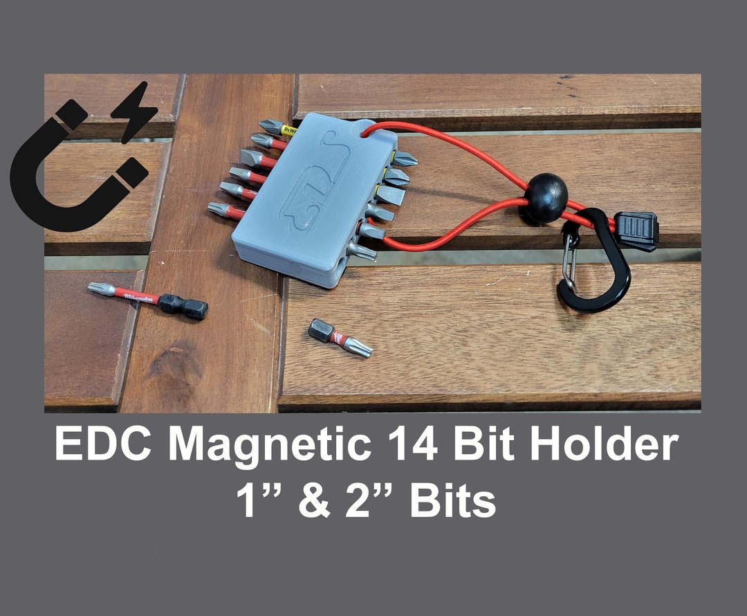 EDC 1" & 2" Magnetic 14 Bit Holder - Etsy
