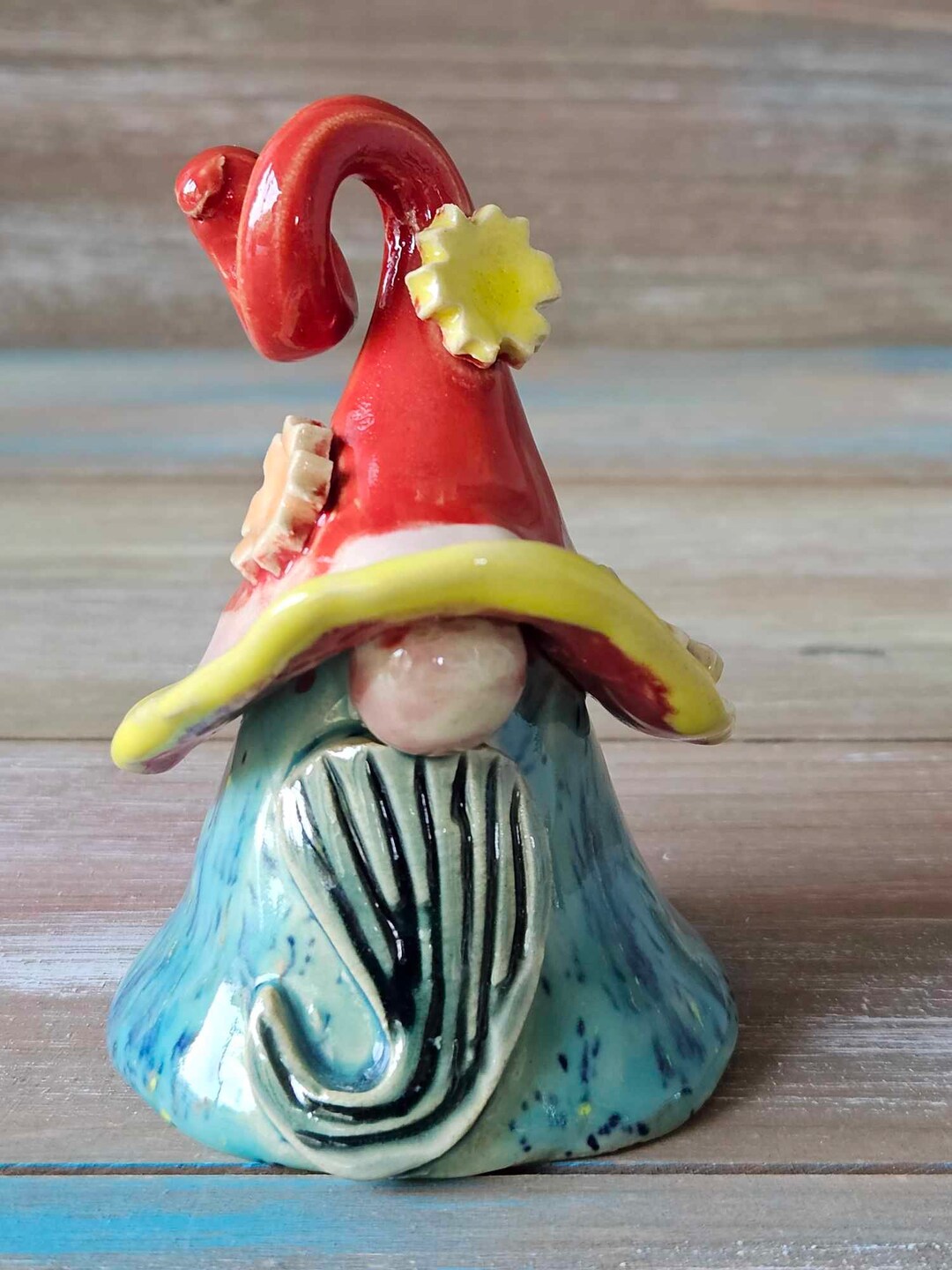 HANDMADE POTTERY GNOME No 4 Garden Gnomes Holiday Gnomes House Gnomes ...
