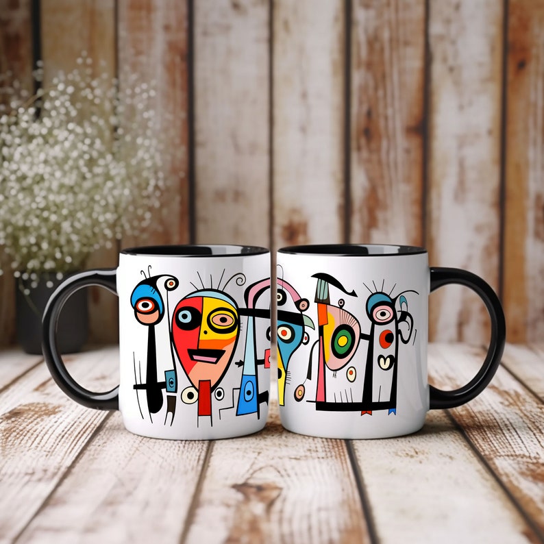 Picasso Inspired Coffee Mug, Artistic Cubist Cup, Pablo Picasso Cup ...