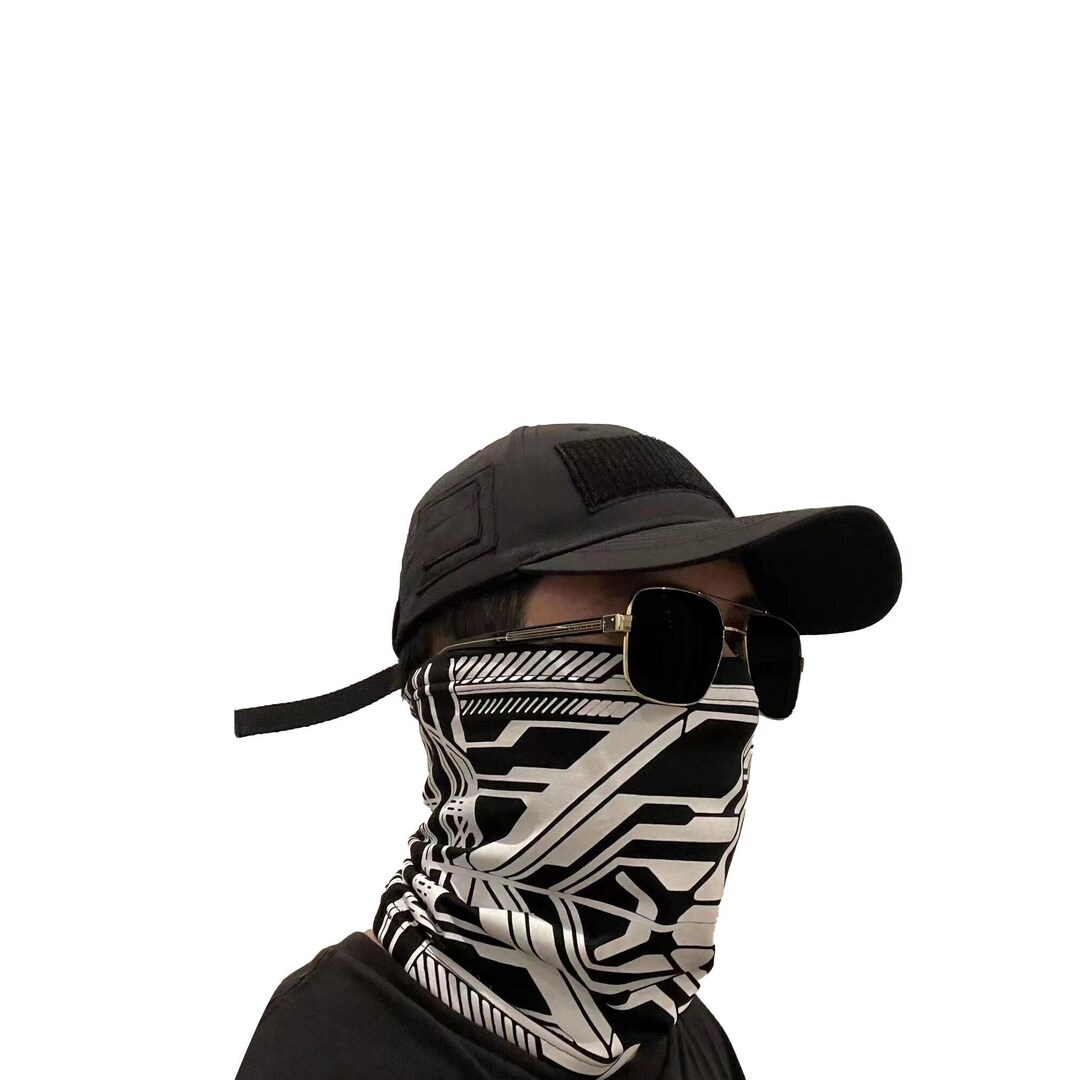 Cyberpunk Neck Gaiter Streetwear Fashion Black Cosplay Scarf Mask ...