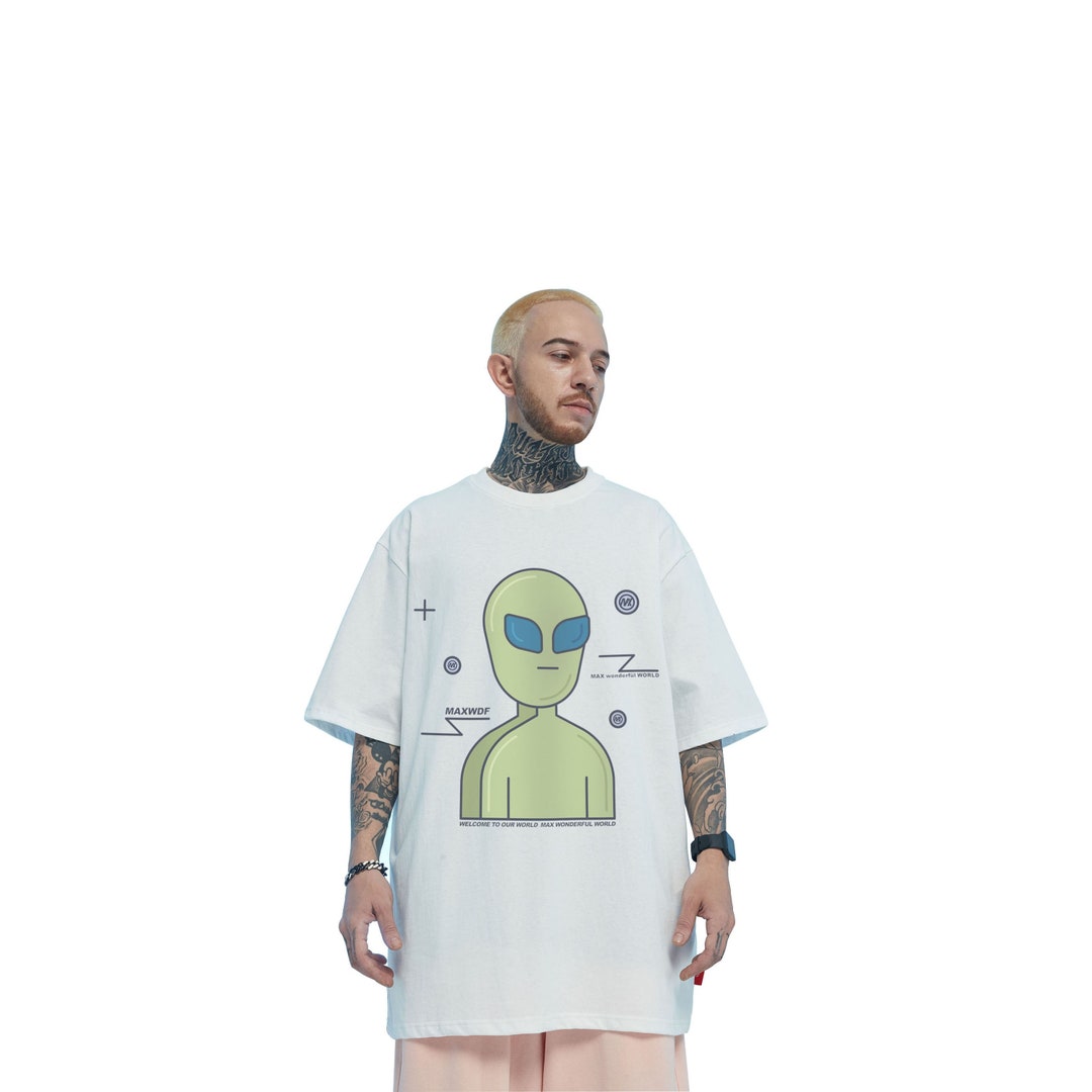 Men's Summer Alien Graphic T-shirts Streetwear Fashion - Etsy