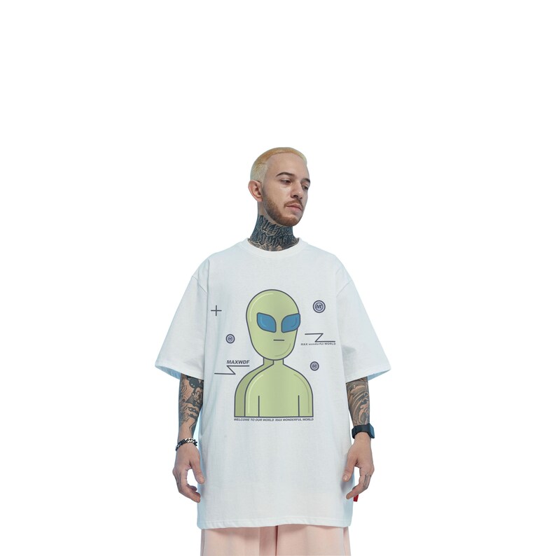 Men's Summer Alien Graphic T-shirts Streetwear Fashion - Etsy