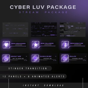 Cyber Y2k Twitch Pack - Animated Minimal Stream Pack - Streaming Scenes ...