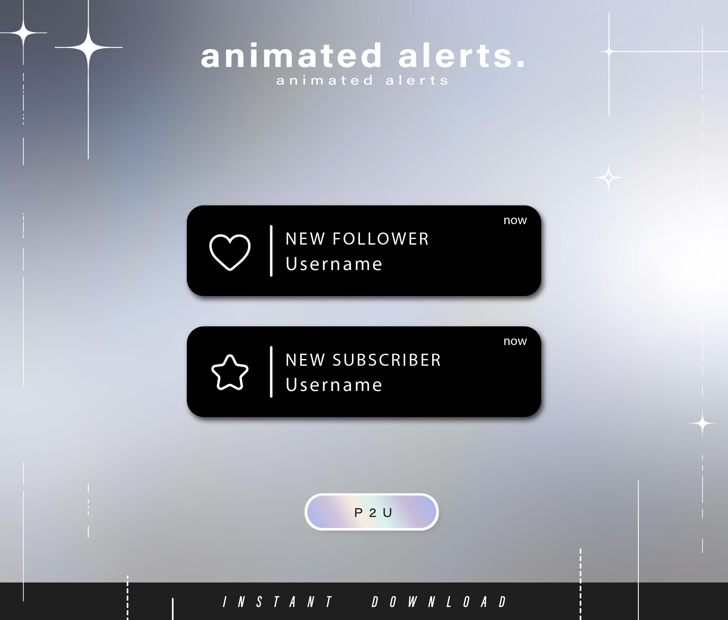 6x Animated Notification Alerts - Animated Alerts for Twitch ...