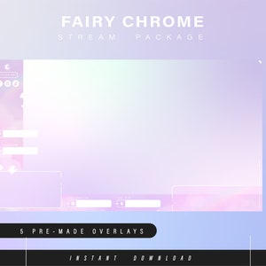 Fairy Chrome - Stream Package - Streaming Scenes - Twitch Overlay - Animated Screens - Twitch ...