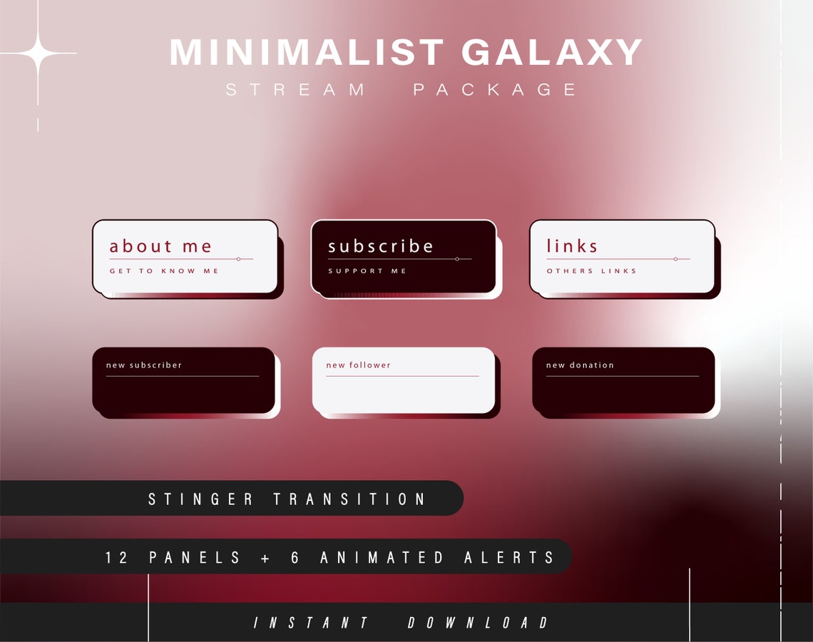 Minimal Twitch Pack Animated Minimal Stream Pack Stream Twitch ...