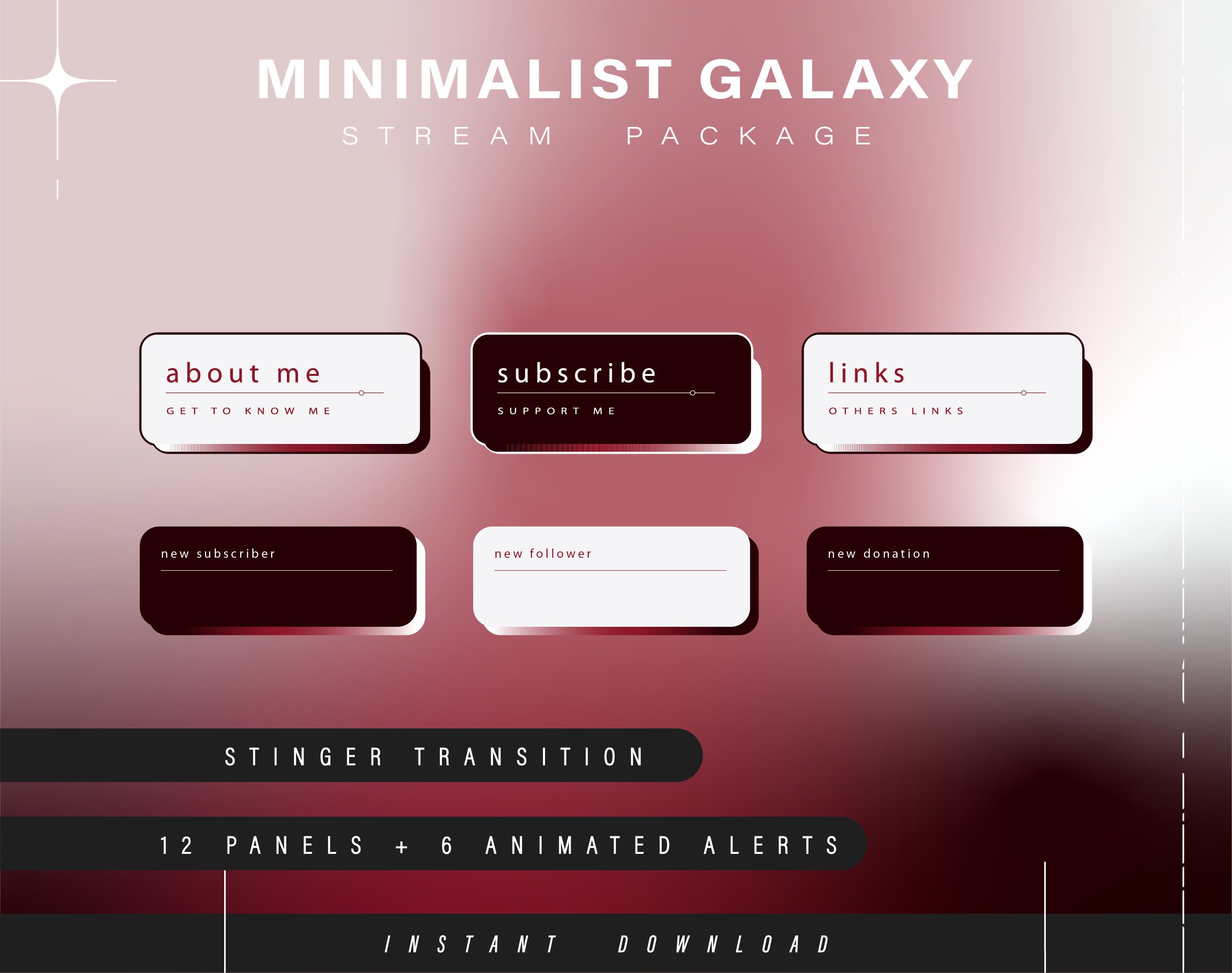 Minimal Twitch Pack Animated Minimal Stream Pack Stream Twitch ...