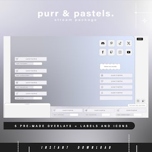 Purr & Pastels - Y2k - Twitch Pack - Animated Minimal Stream Pack ...