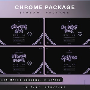 Gothic Chrome - Animated Minimal Stream Pack - Streaming Scenes ...