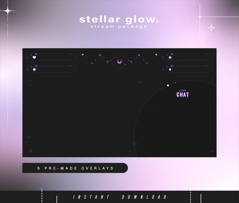 Stellar Glow - Twitch Pack - Animated Stream Pack - Streaming Scenes ...